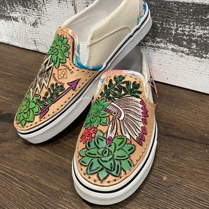 Custom Tooled Leather Vans - Etsy