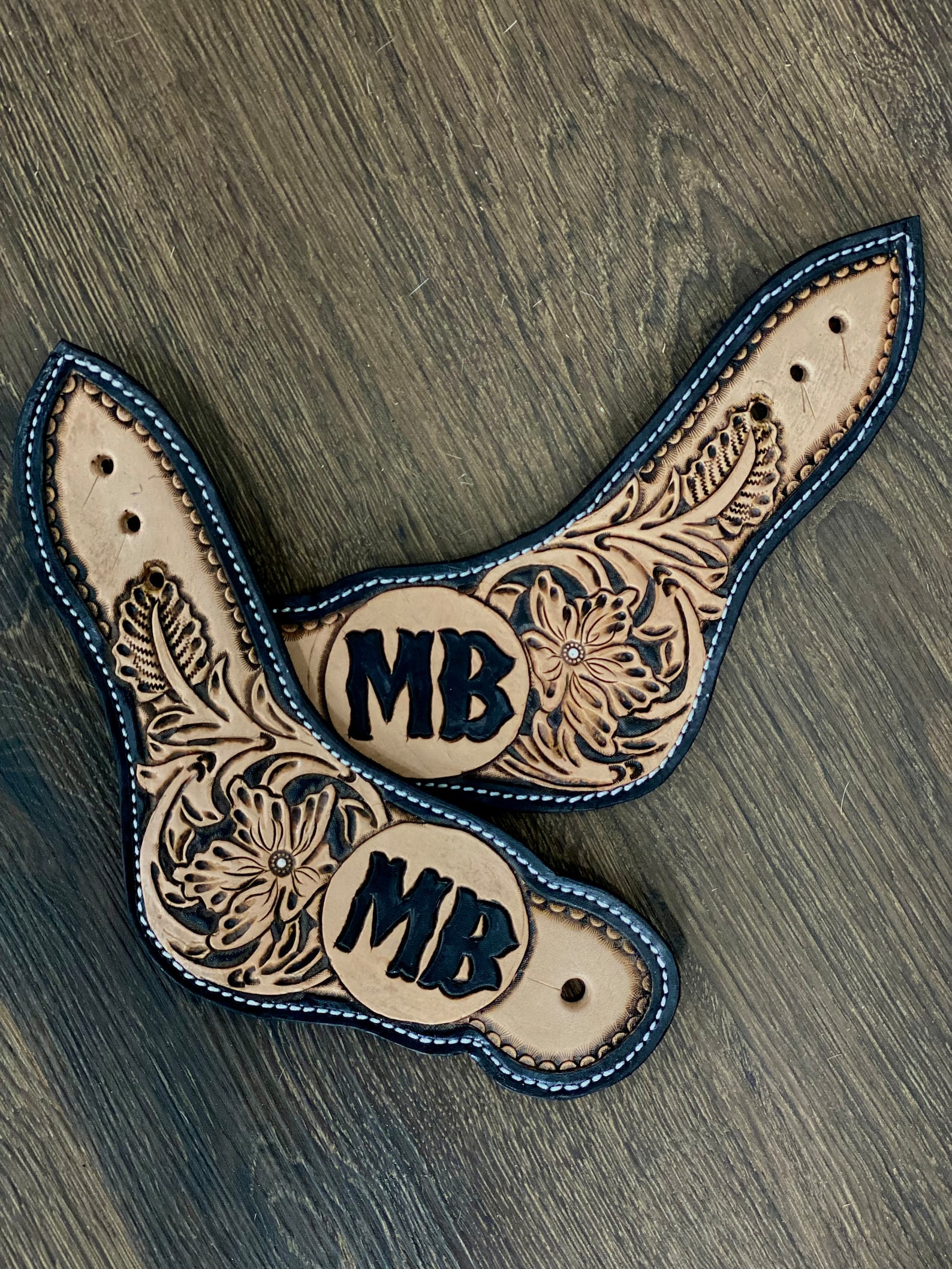 Custom Tooled Leather Spur Straps - Etsy