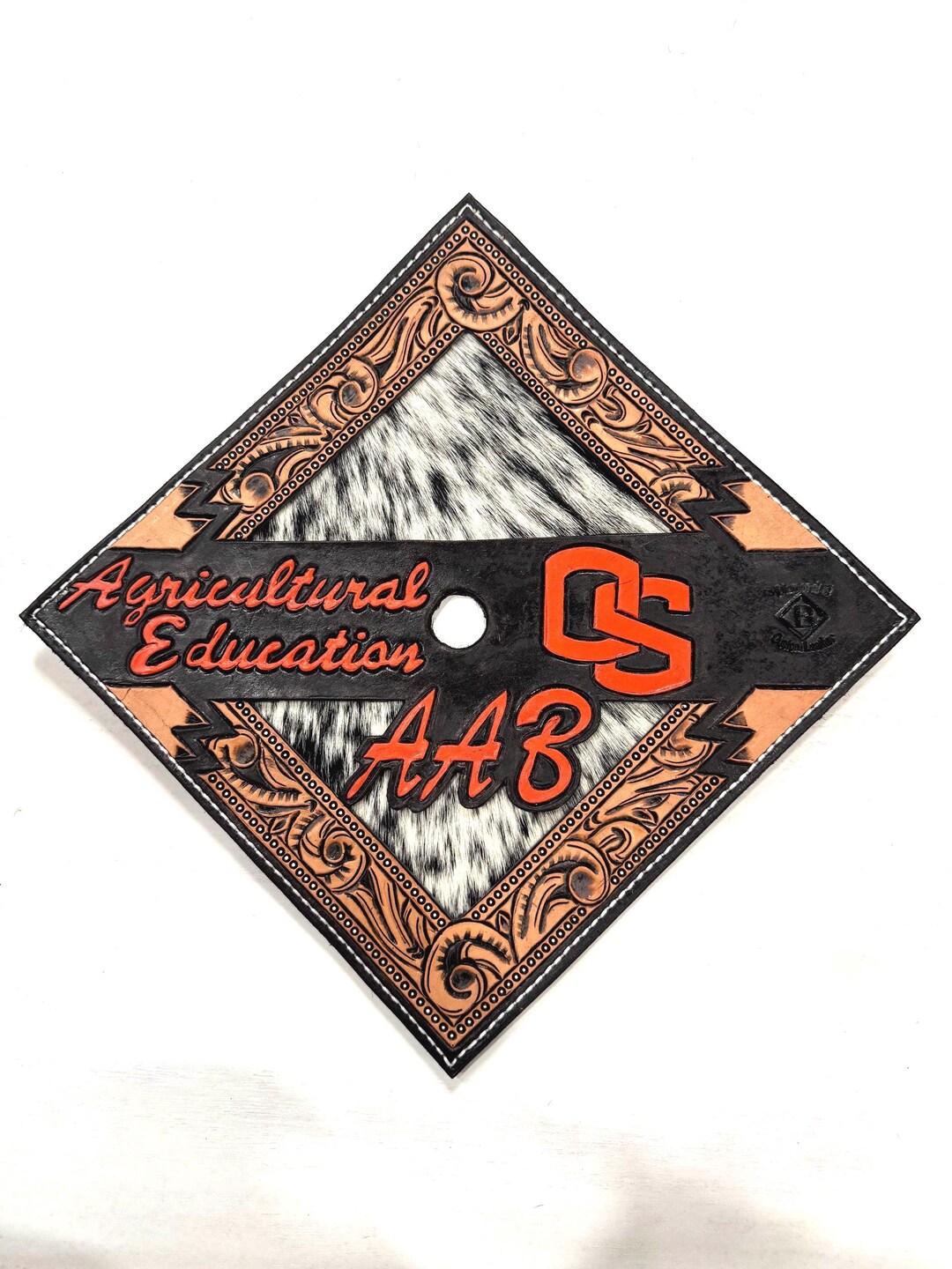 Tooled Leather Graduation Cap - Etsy