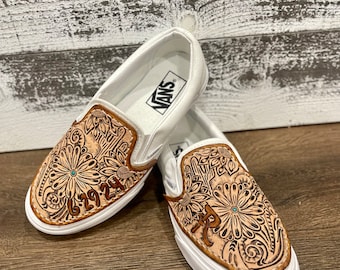 Tooled Bucking Horse Vans Western Vans Wyoming Spirit Custom Leather ...