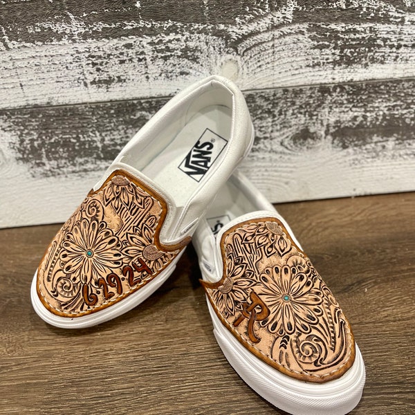 Tooled Leather Shoes - Etsy