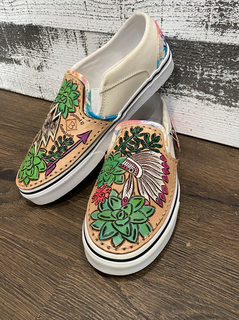 Custom Tooled Leather Vans - Etsy