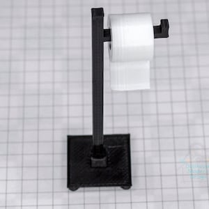 3D Printing STL File - Miniature Toilet Paper Holder & Roll 1:12 Scale ...