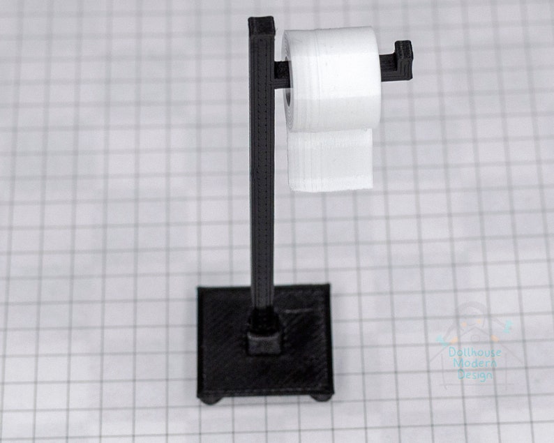 3D Printing STL File - Miniature Toilet Paper Holder & Roll 1:12 Scale ...