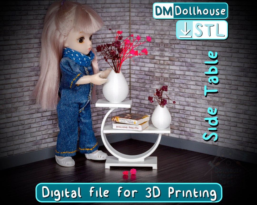 Miniature 1:12 Scale Two-tier Side Table STL File for 3D Printing ...