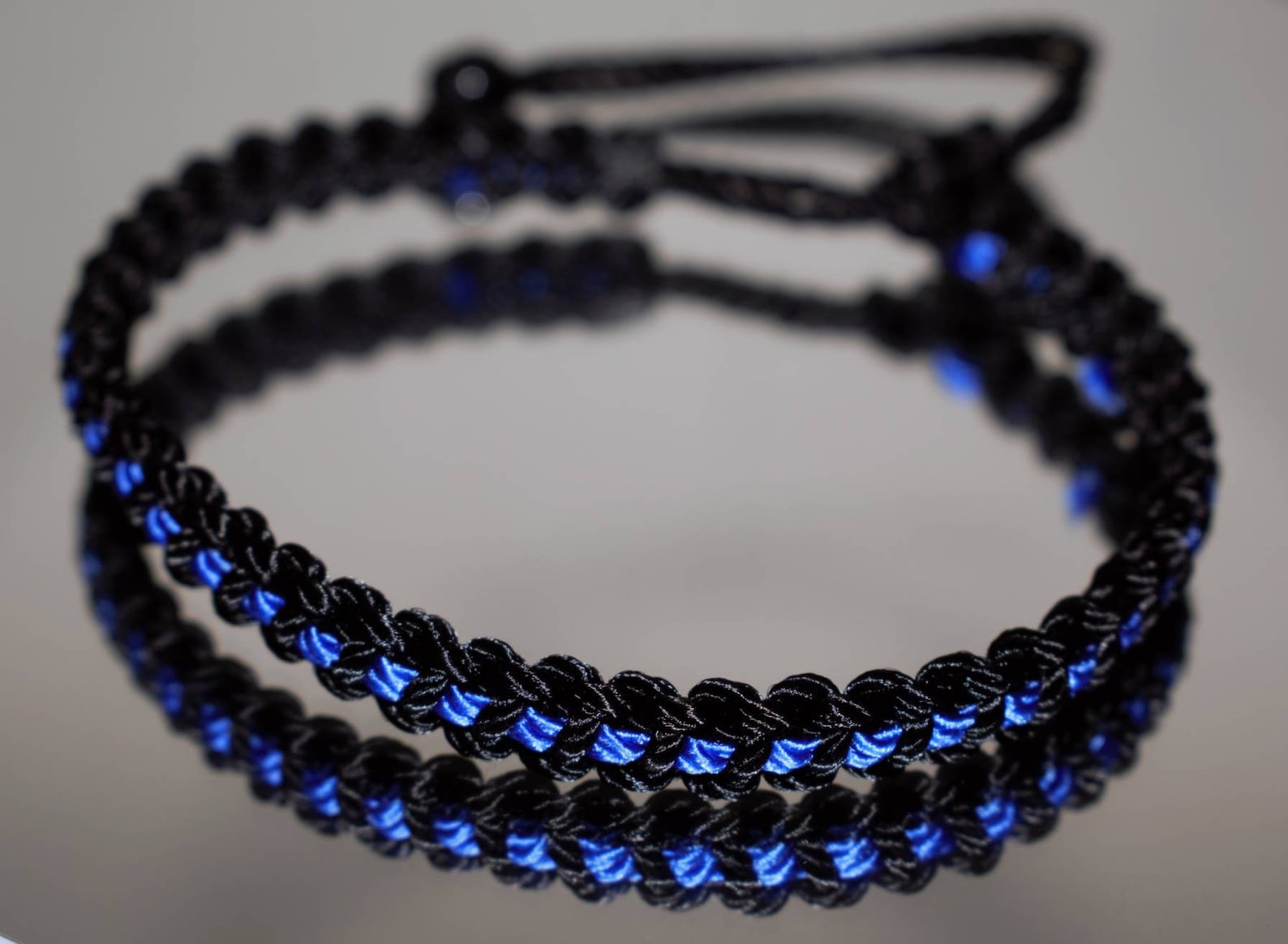Thin Blue Line Bracelet support Police Braided Wristband new - Etsy