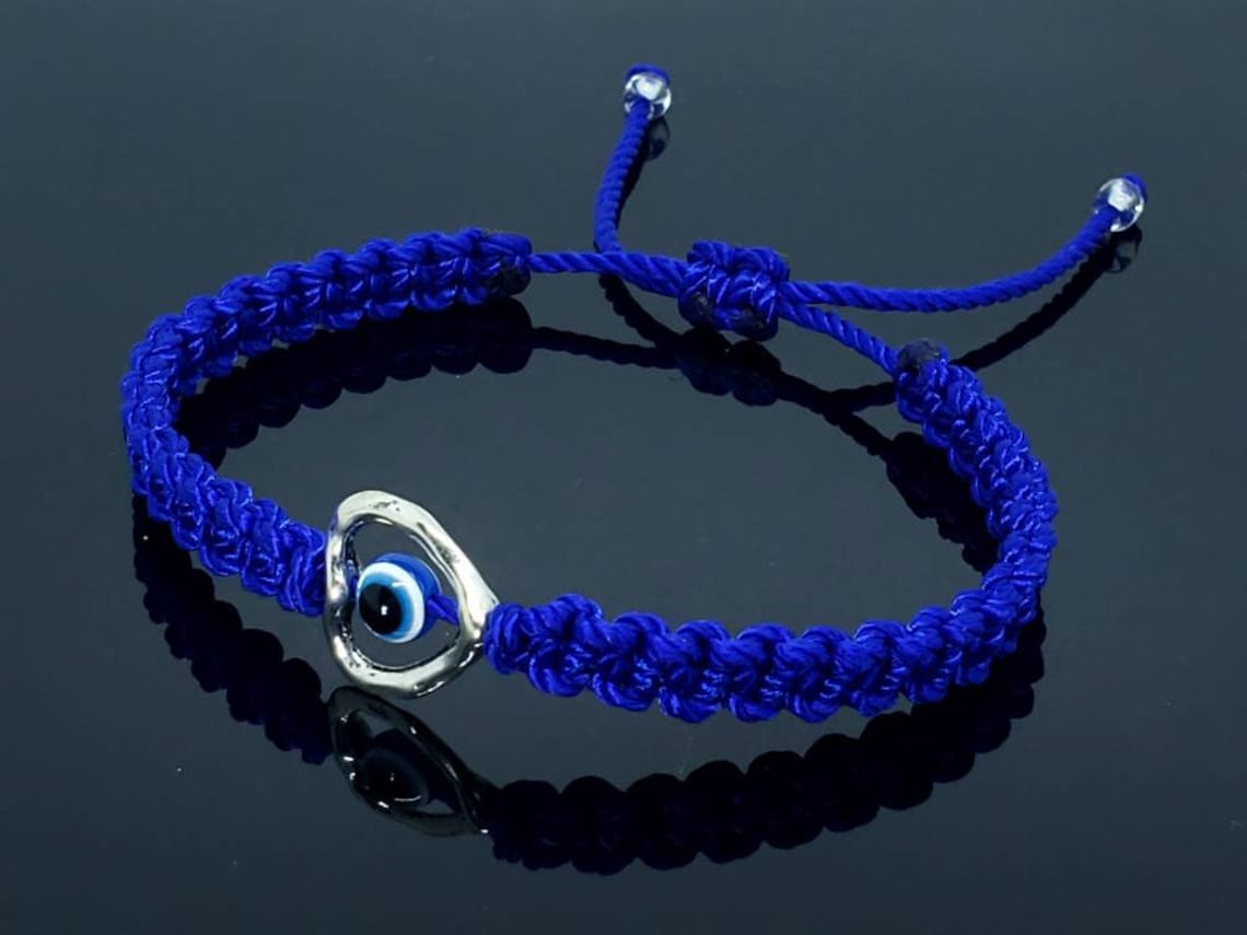 Evil Eye Bracelet Blue String Evil Eye Protection Wristband | Etsy
