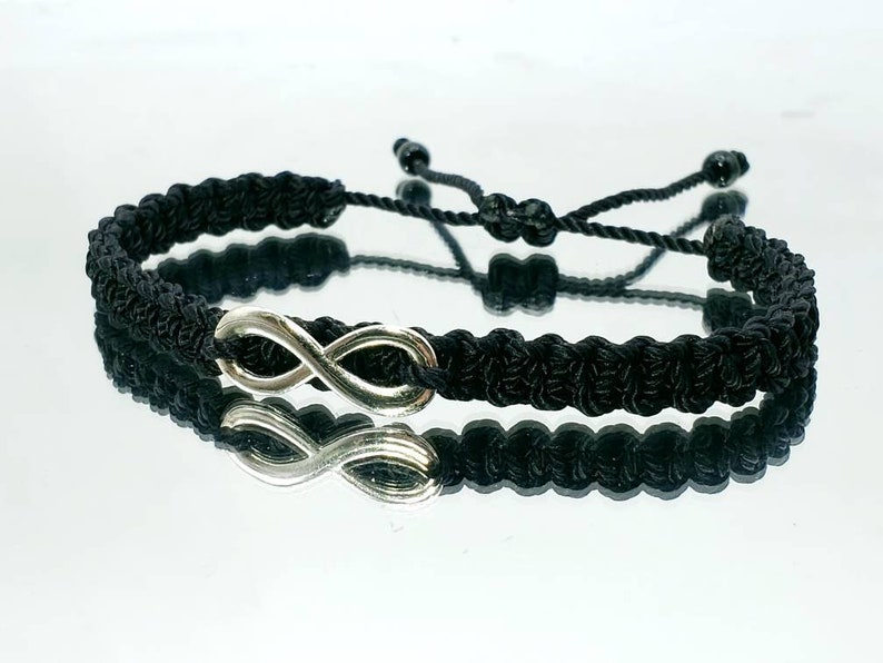 Infinity Bracelet Beautiful Black String Bracelet - Etsy
