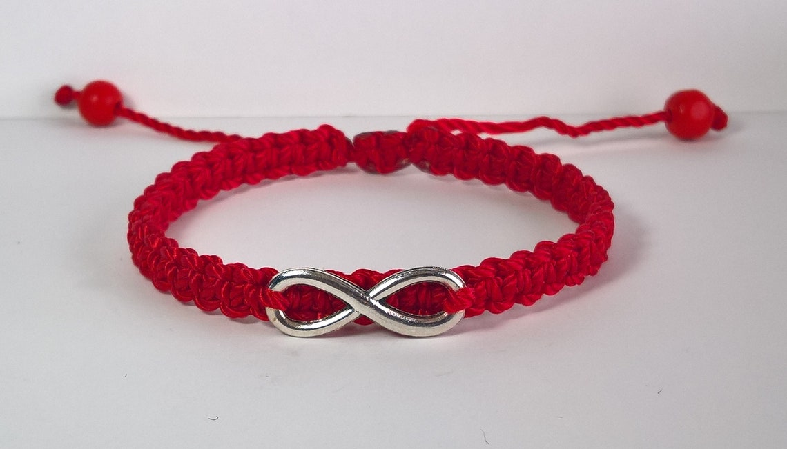 Beautiful Infinity Red String Bracelet, Adjustable for Man and Woman - Etsy