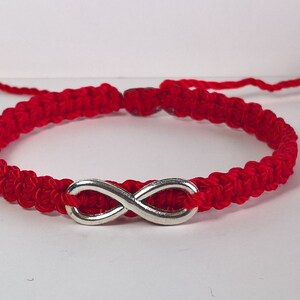 Beautiful Infinity Red String Bracelet, Adjustable for Man and Woman - Etsy