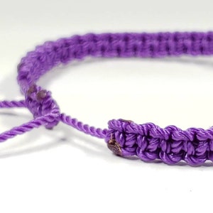Hamsa Hand Purple String Bracelet, for Happiness, Health, and Good ...