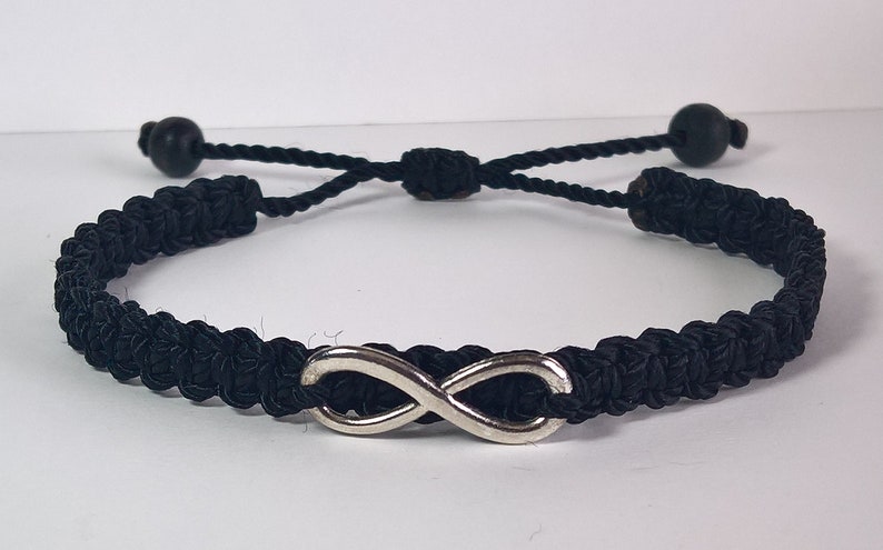 Infinity Bracelet Beautiful Black String Bracelet | Etsy