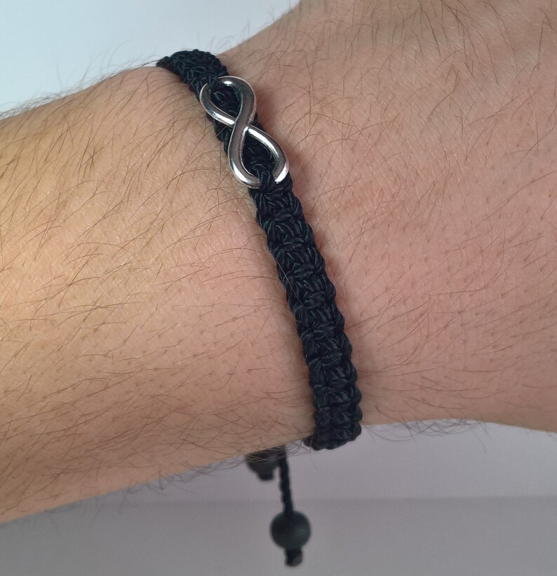 Infinity Bracelet Beautiful Black String Bracelet | Etsy