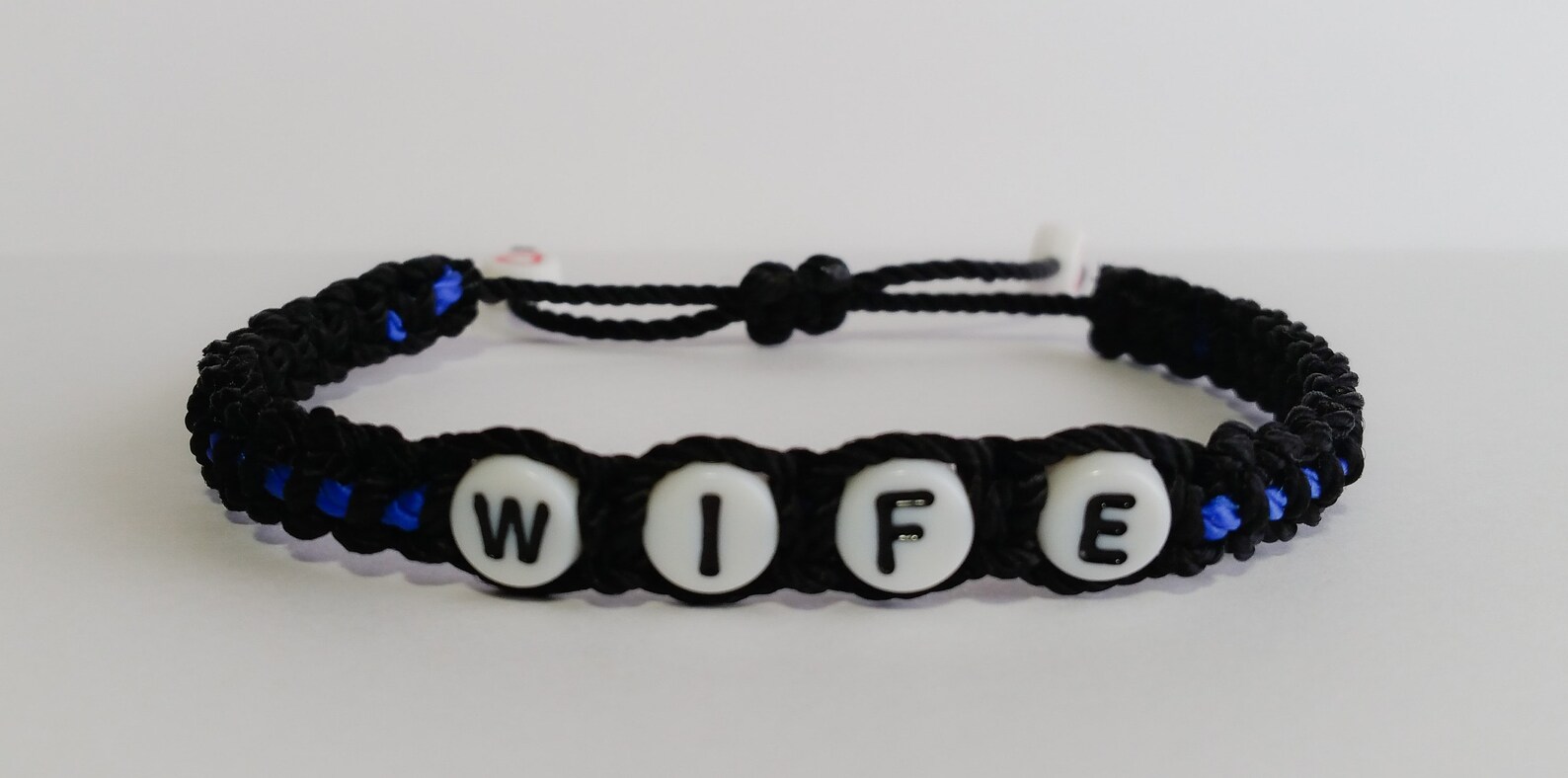 Thin Blue Line Wife Bracelet Very Cute Support Police | Etsy