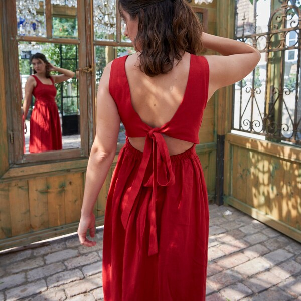 Open Back Summer Dress - Etsy