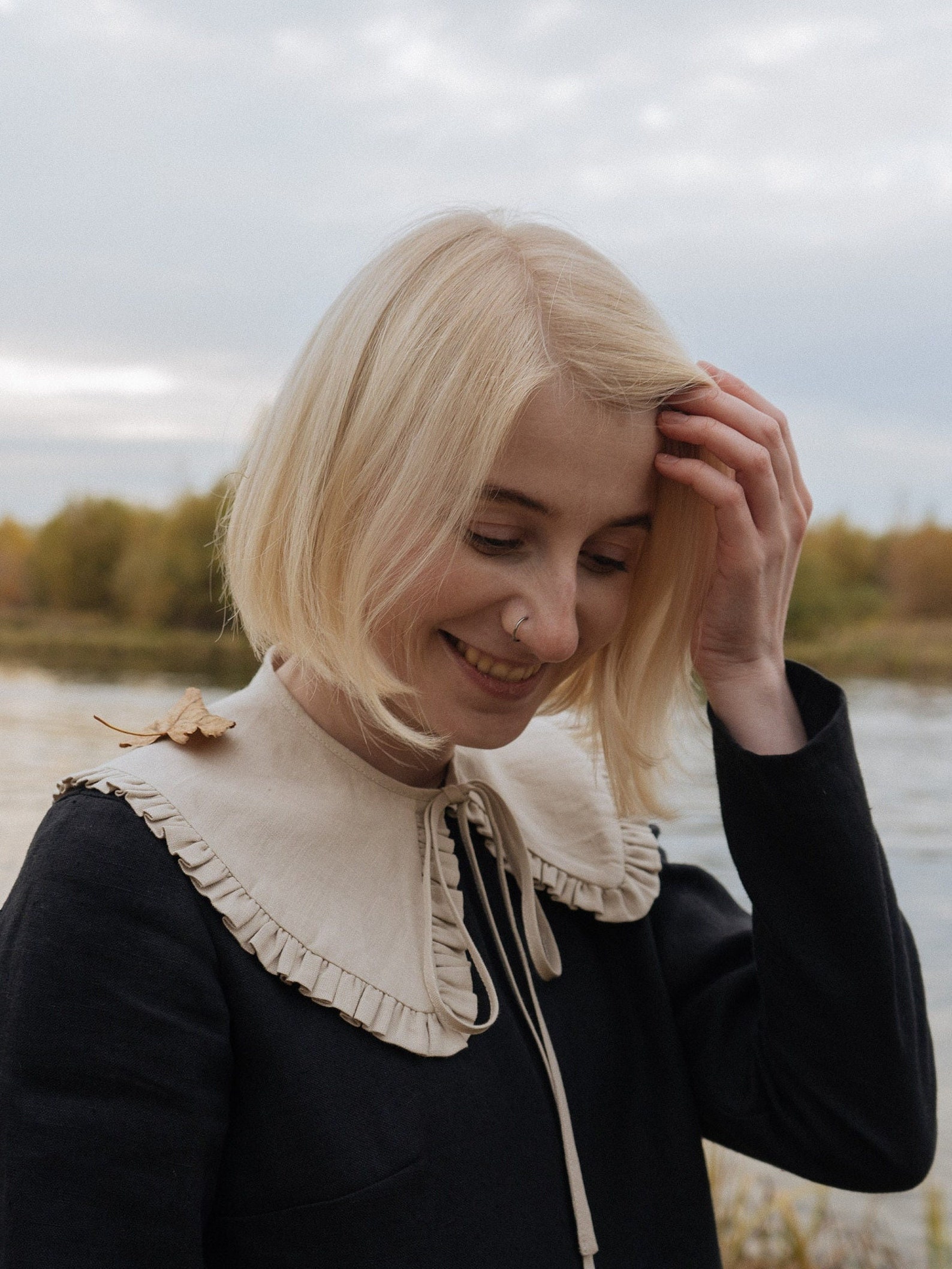 Detachable Ruffle Peter Pan Collar Removable Bib Linen - Etsy