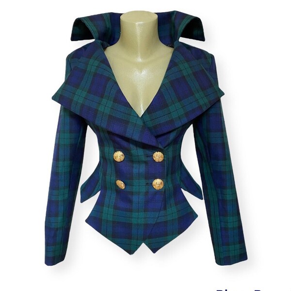Black Watch Tartan Jacket - Etsy