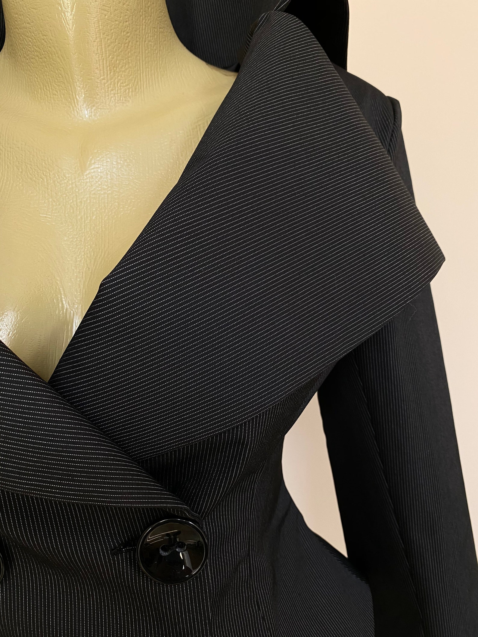 Black Striped Jacket,tailored Jacket Blazer, Steampunk Gothic Punk ...