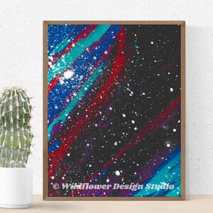 Abstract Art 8.5x11, Acrylic Pour Wall Art Printable INSTANT DOWNLOAD ...