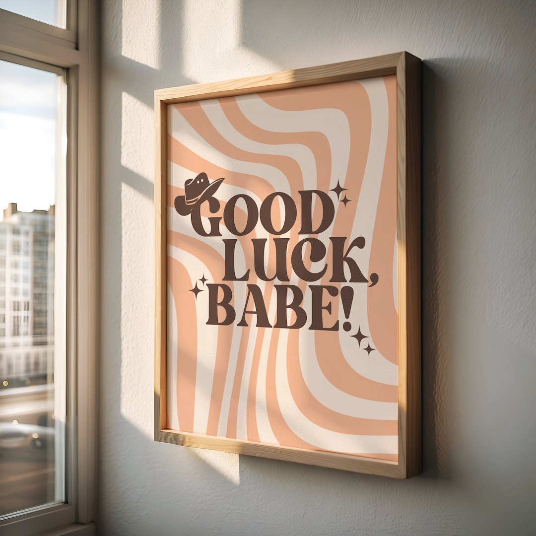 Good Luck, Babe 8x10 Chappell Roan Pink Retro Funky Typography Fun Home ...