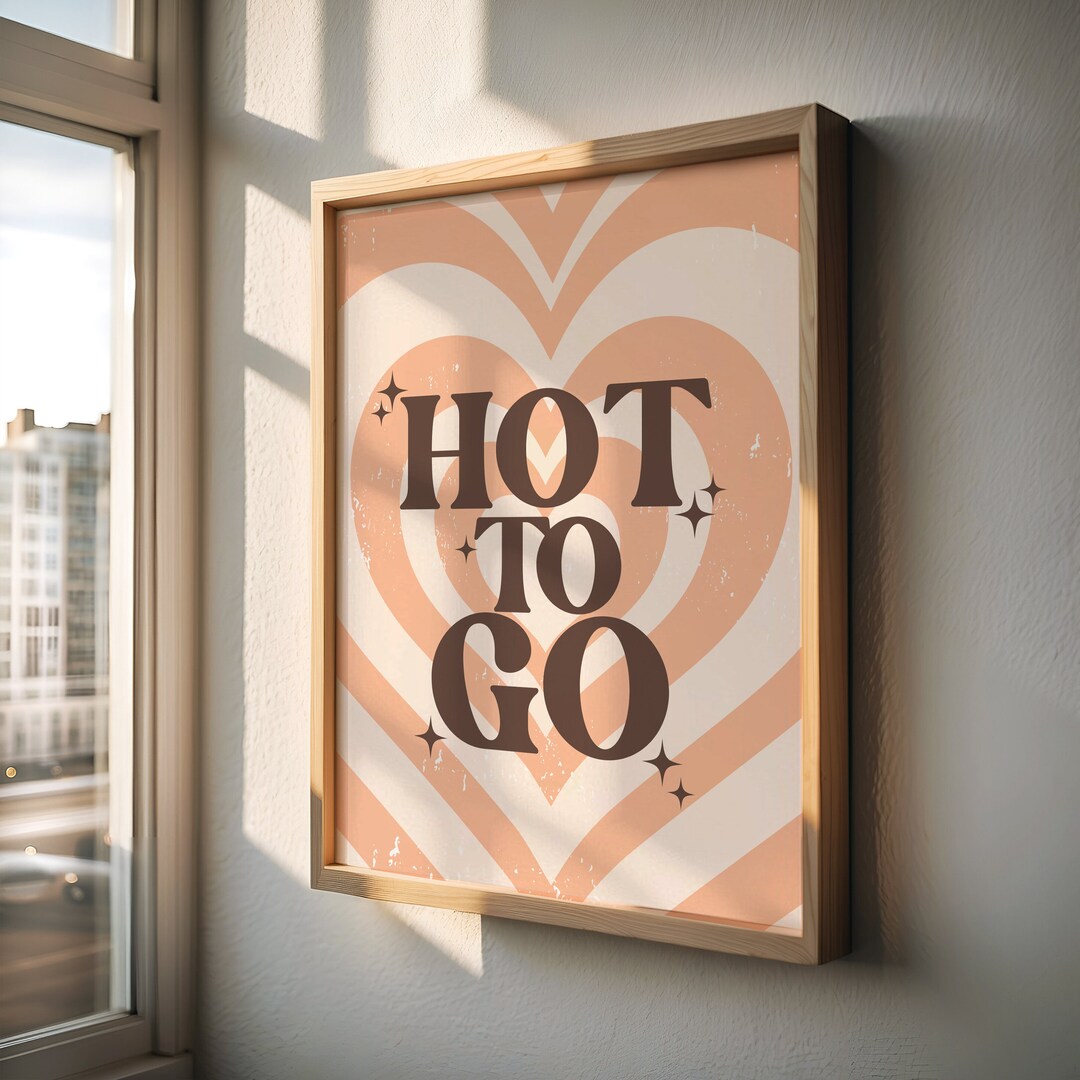 Hot to Go 8x10 Chappell Roan Pink Retro Funky Typography Fun Home Decor ...