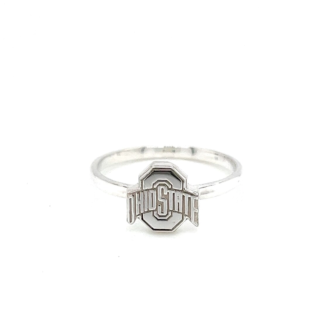 Buckeye Ring, Ohio State Inspired Ring, Silver Ohio State Ring - Etsy