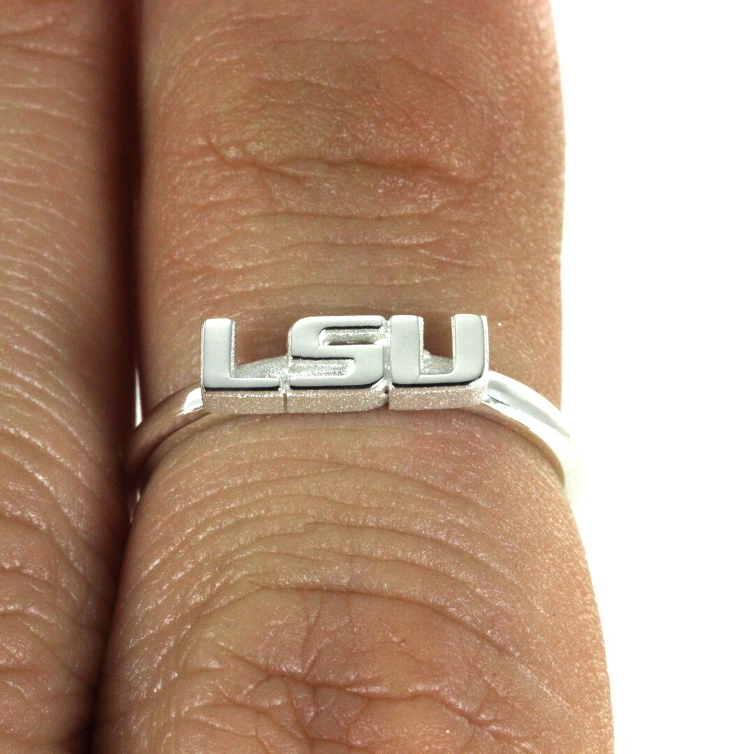 LSU Letter Ring, LSU Inspired - Etsy