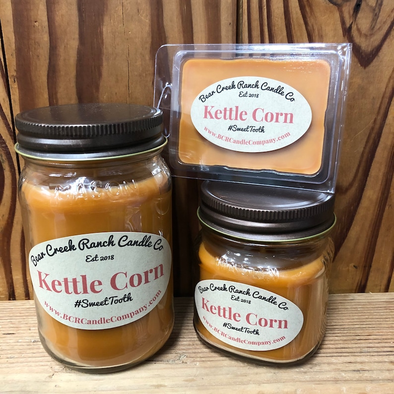 KETTLE CORN / Scented Candles / Soy Blend Candles / Hand Poured ...