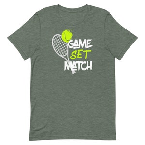 Tennis Game Set Match Design Gift for Tennis Players or Fans T-shirt - Etsy