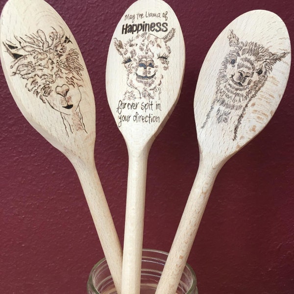 Wood Burned Spoons - Etsy