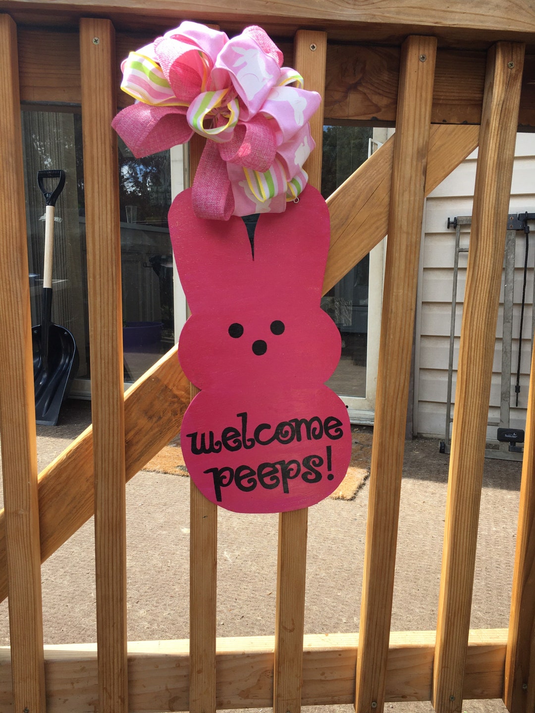 Welcome Peeps Easter Door Hanger - Etsy