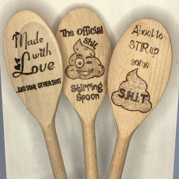 Wood Burned Spoons - Etsy