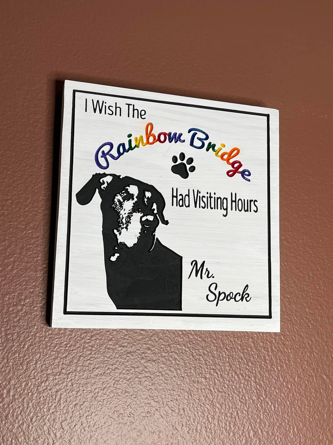 Personalized Pet Memorial rainbow Bridge Plaque - Etsy