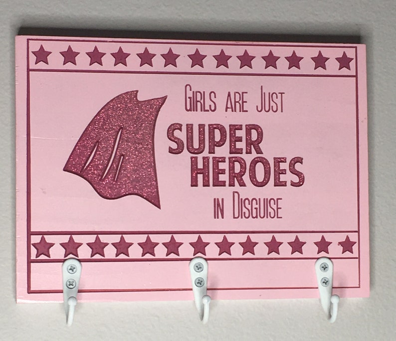 Super Hero Coat Rack Girls Are Super Heroes Room Decor Girls - Etsy