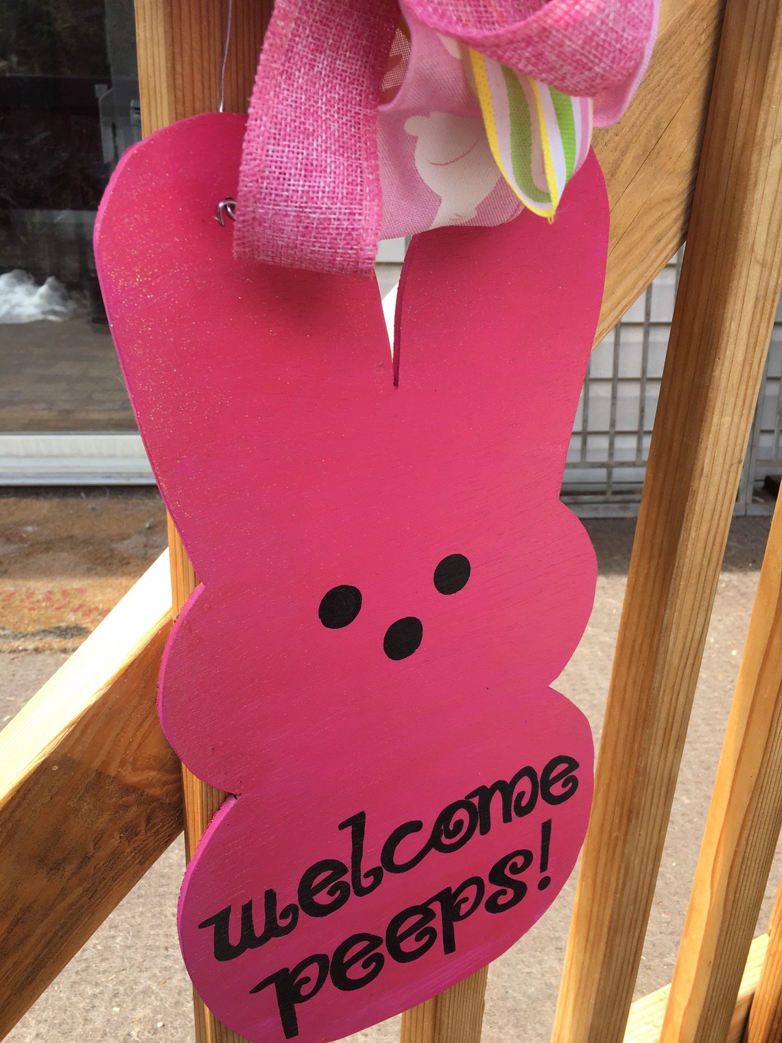 Welcome Peeps Easter Door Hanger - Etsy
