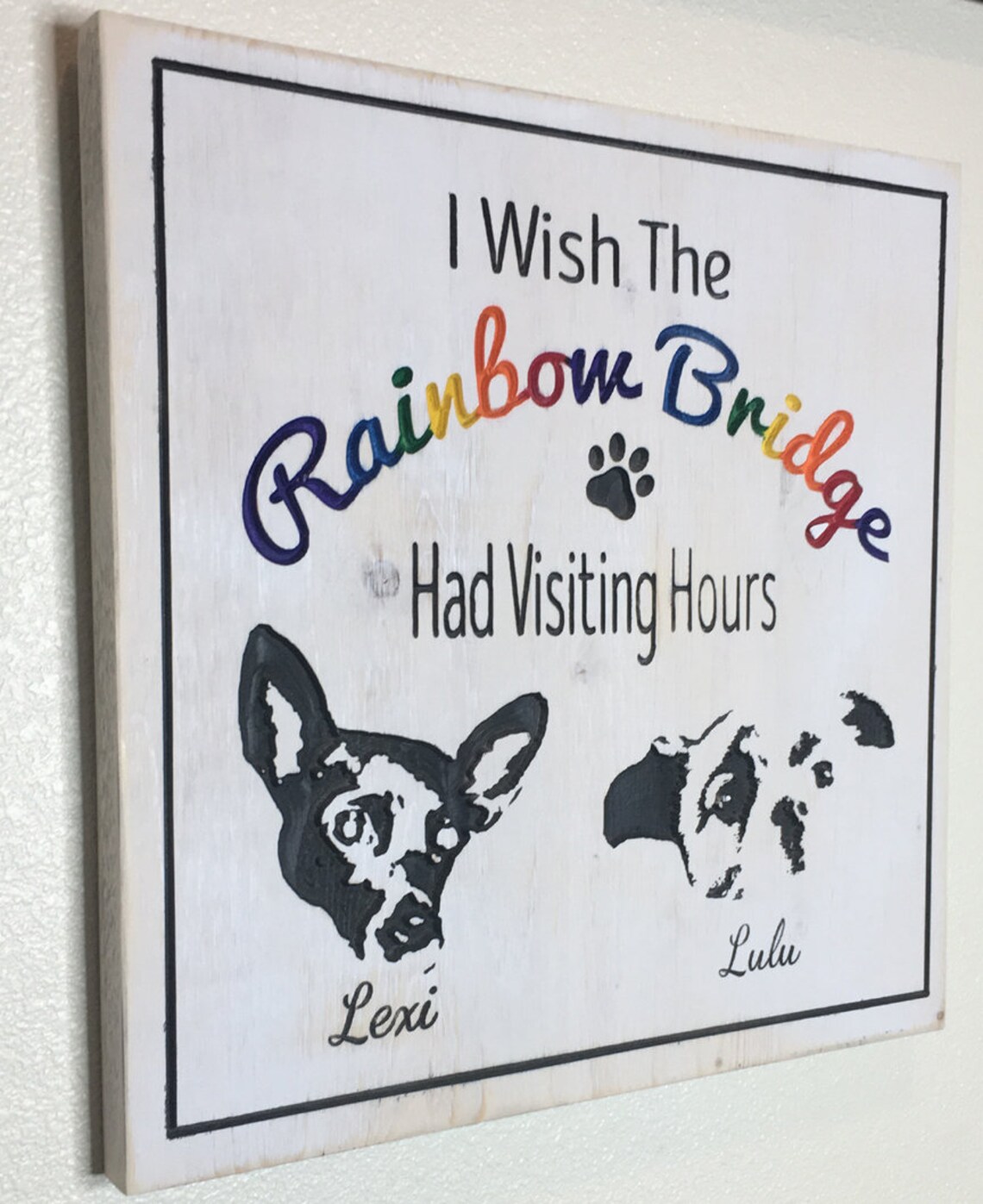 Personalized Pet Memorial rainbow Bridge Plaque - Etsy