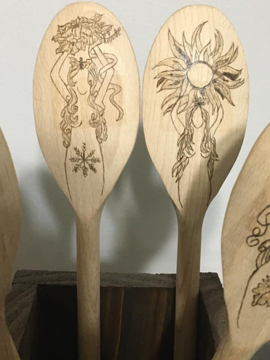 Kitchen Witch Spoon Set and Sign Witch Seasons Spoons and - Etsy