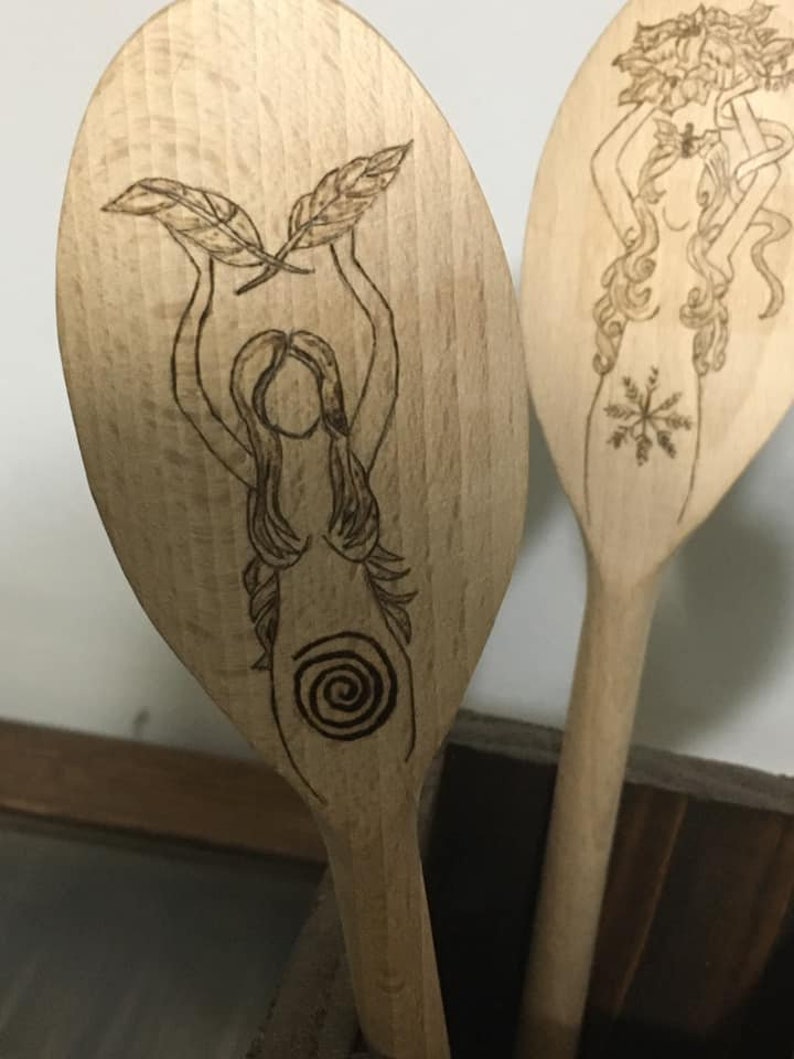 Kitchen Witch Spoon Set and Sign Witch Seasons Spoons and - Etsy