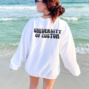 Custom College Hoodie, Custom University Sweatshirt, Personalized Retro ...