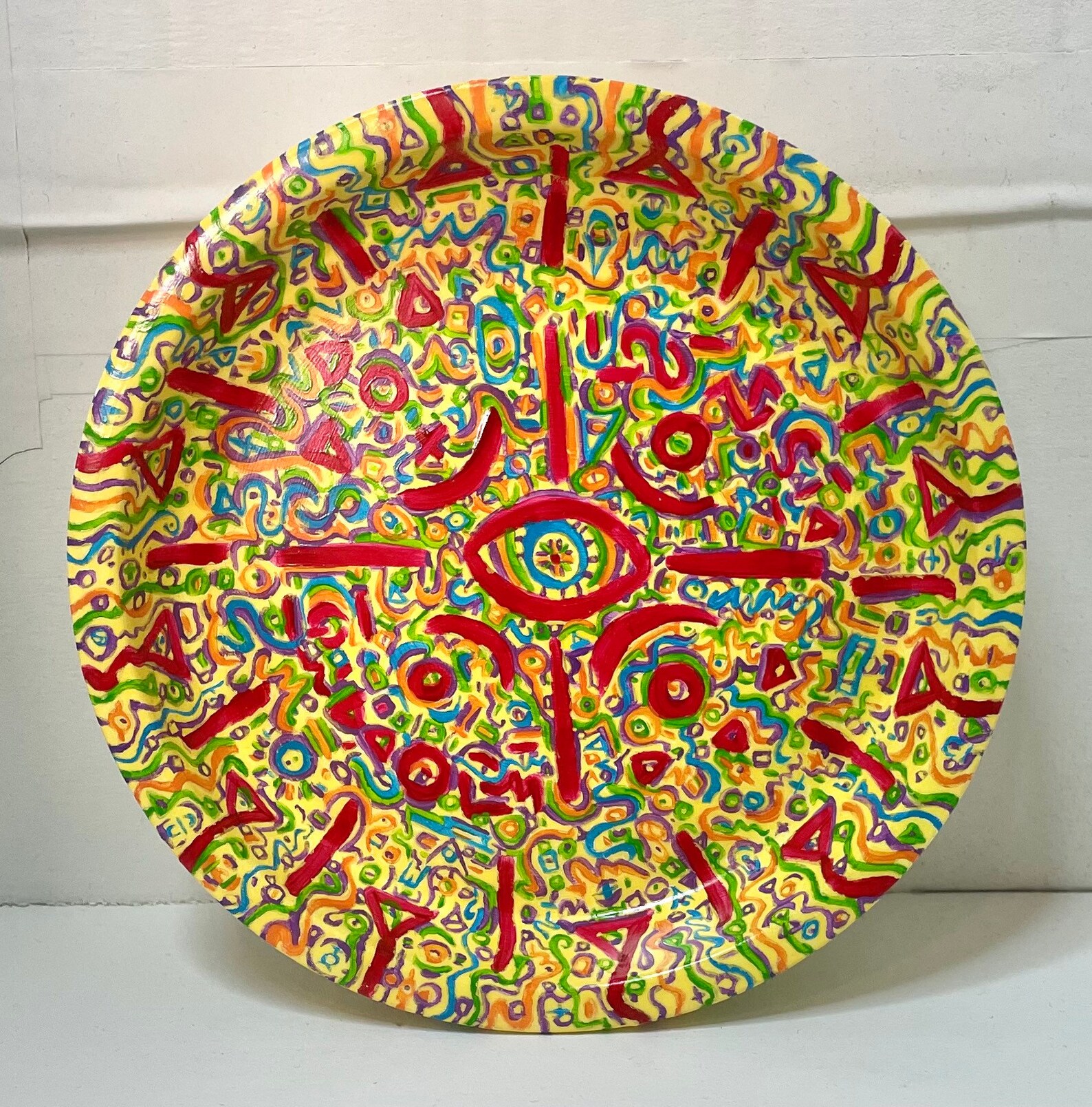 Multi-color "trippy Spirits" Psychedelic One of One Hand Painted and ...