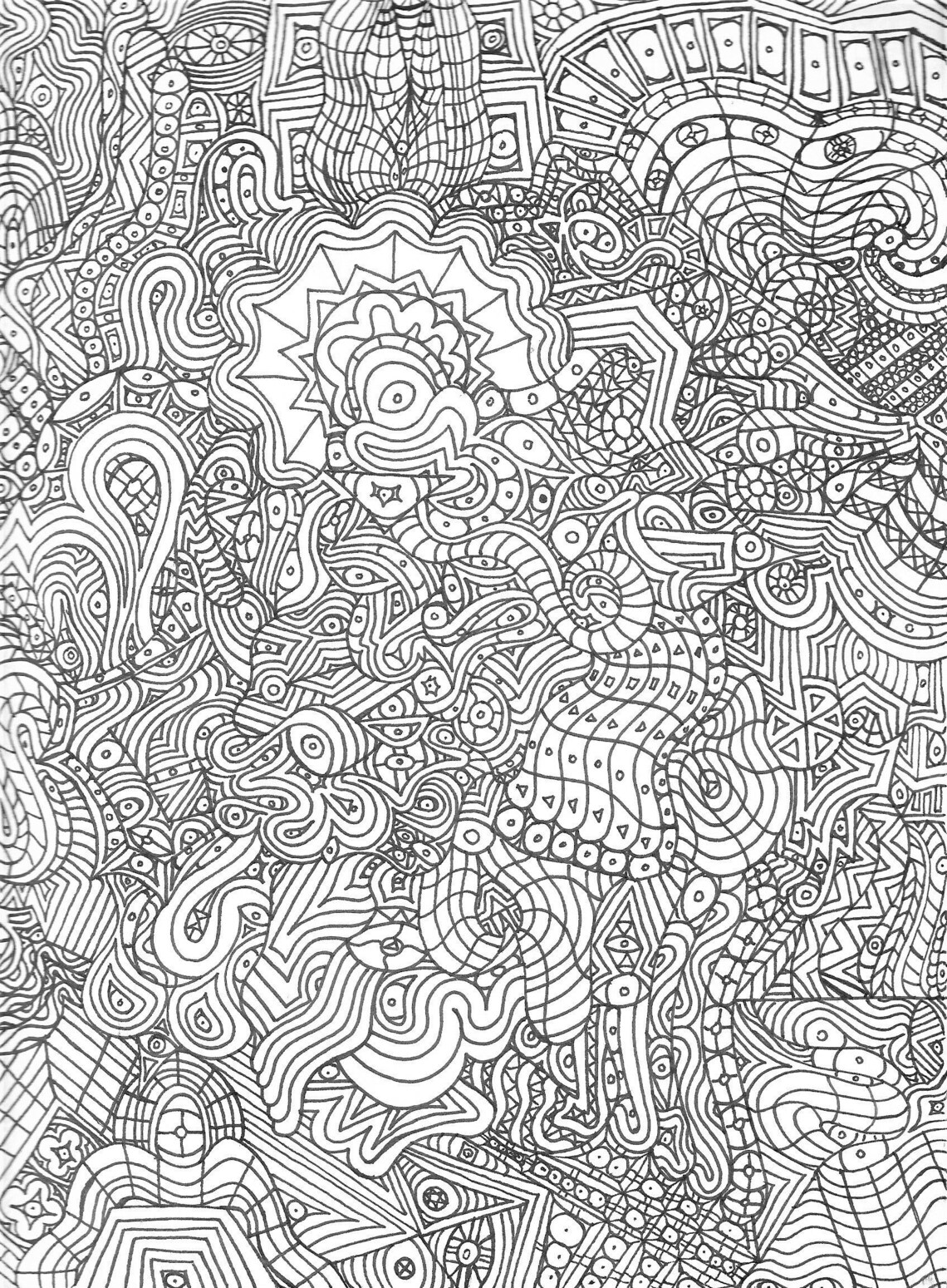 Trippy Detailed Psychedelic Coloring Sheet for Adults and Kids - Etsy