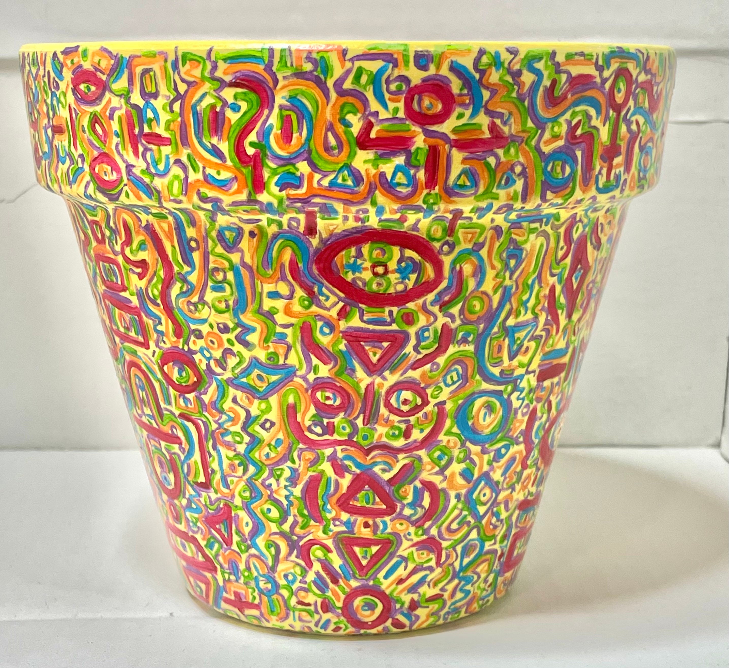 Multi-color "trippy Spirits" Psychedelic One of One Hand Painted and ...