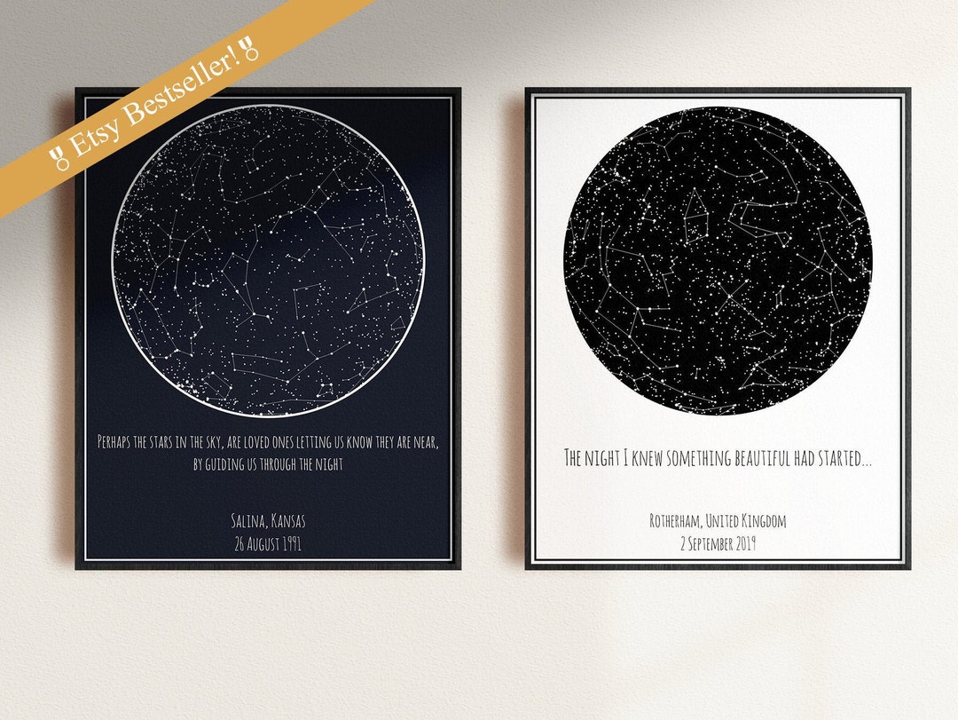 Personalized Night Sky Star Map Printable Image - Etsy