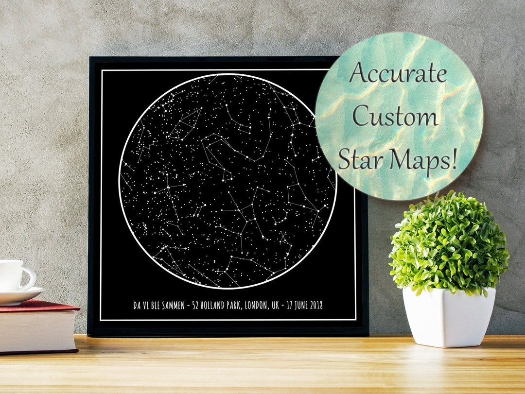 Personalized Night Sky Star Map Print - Etsy