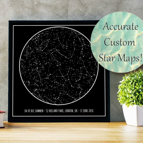 Star Map by Date Printable Custom Sky Map Personalized - Etsy