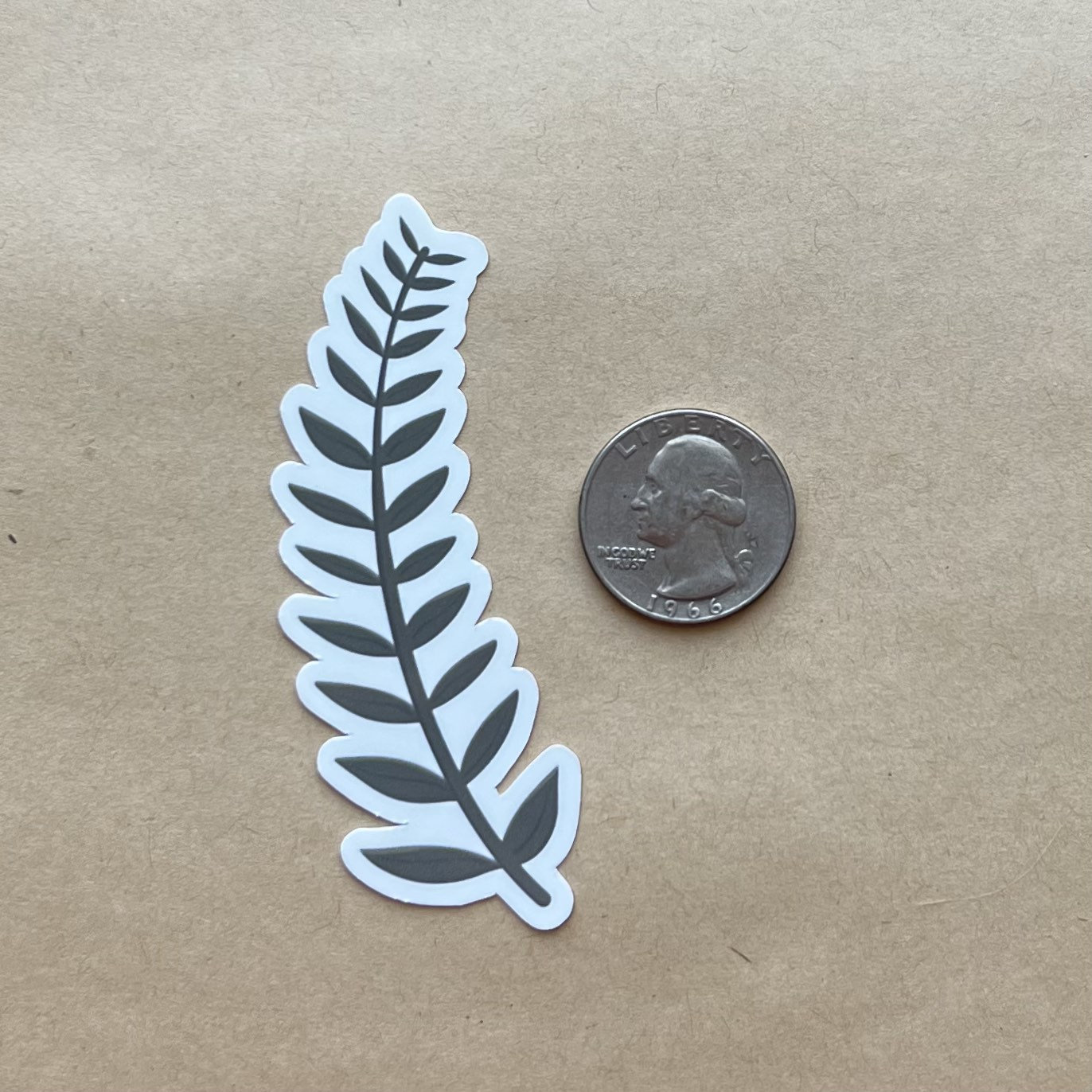 Green Leaf Die Cut Sticker, Weatherproof Sticker, Water Bottle Sticker ...