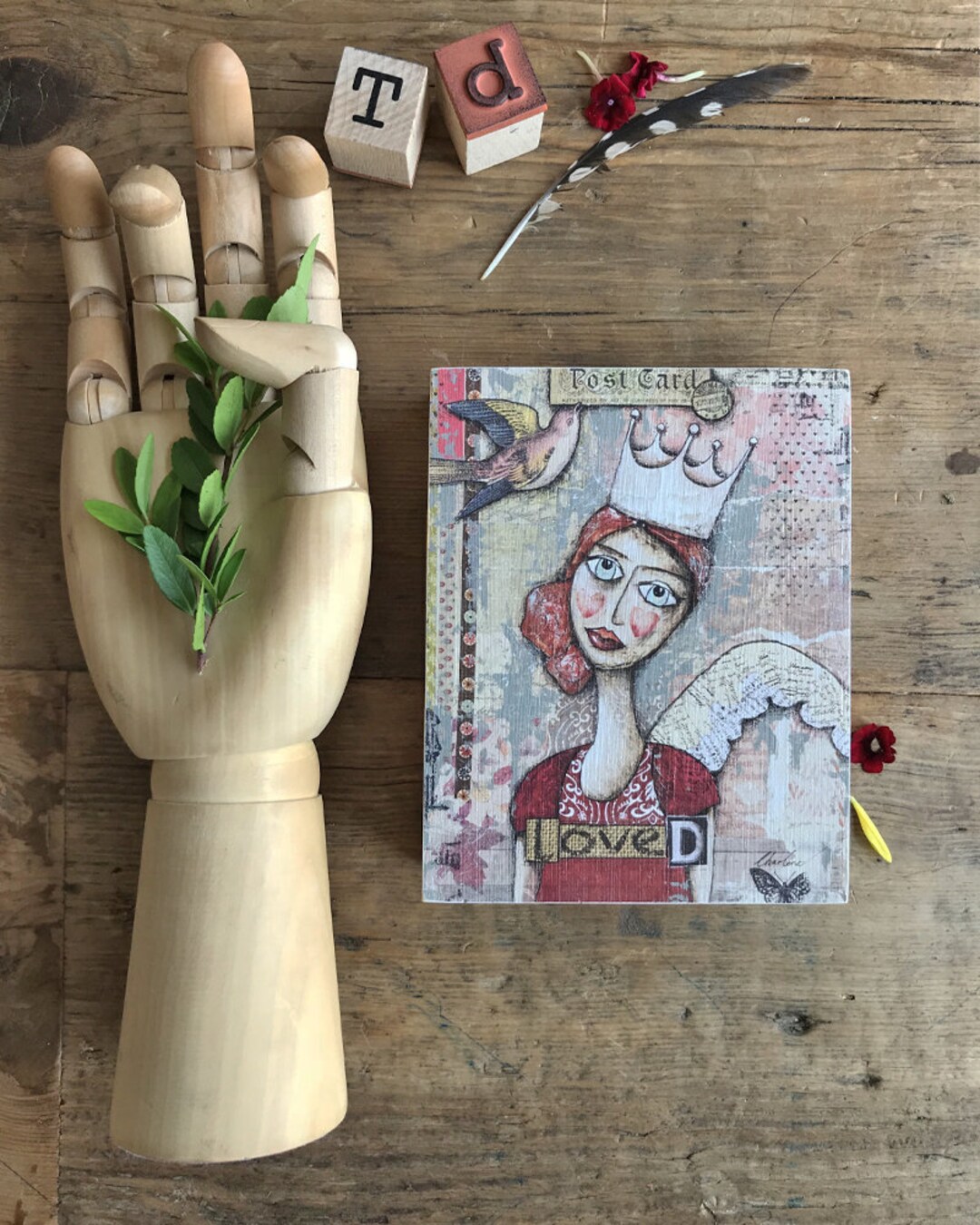 Love Quote, Wood Decor Block, a Special Gift for Her, Wood Sign, Angel ...