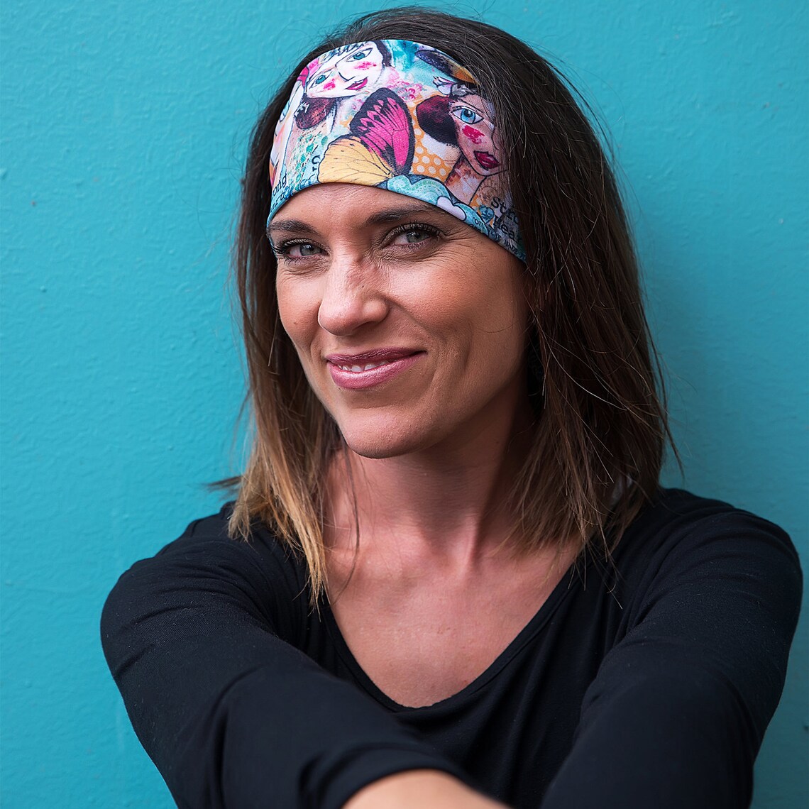 Funky Headband Blue Hair Accessories.yoga Headband Headbands - Etsy Canada