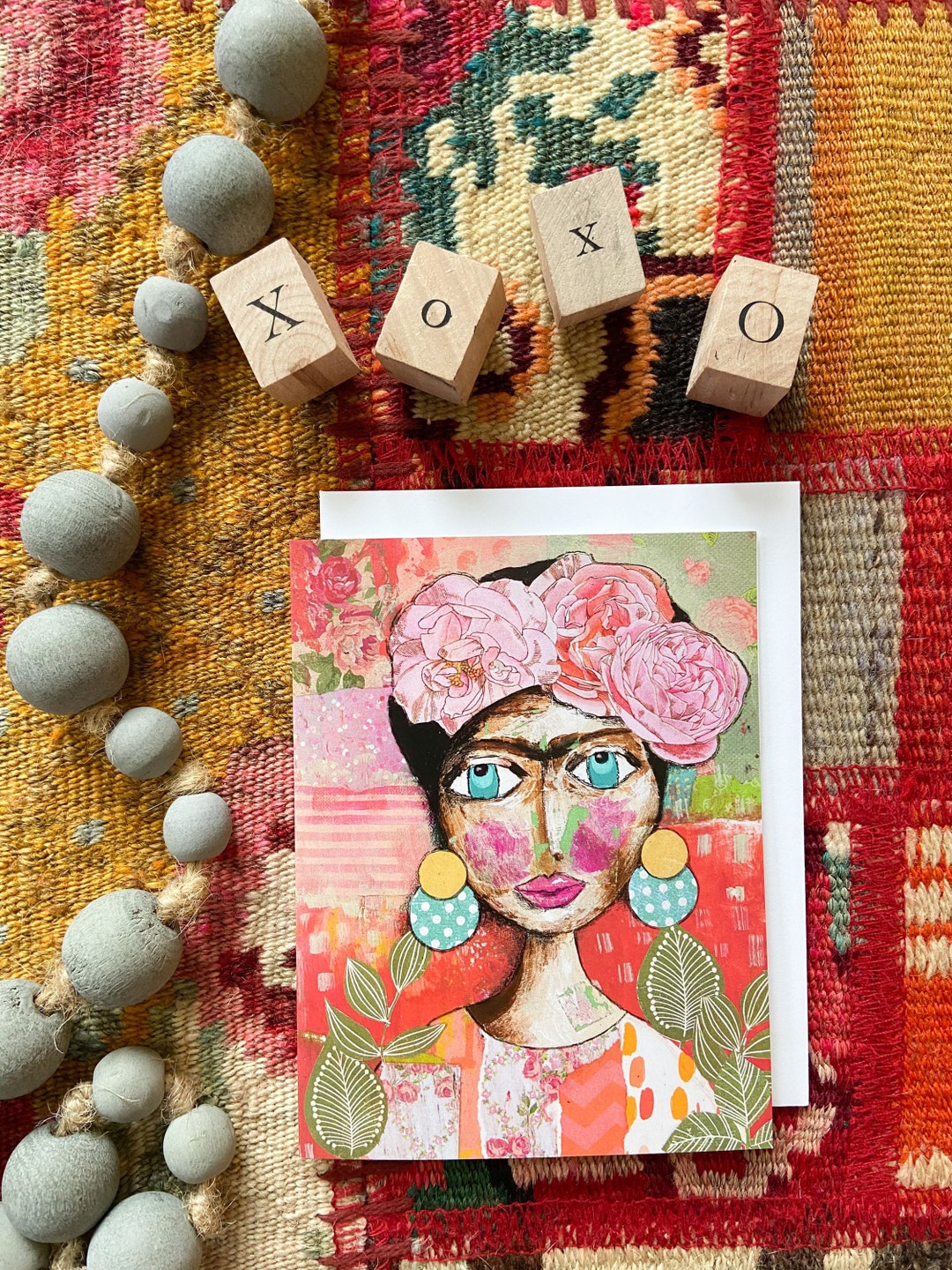 Frida Kahlo Greeting Card Mixed Media Art Collage Art Frida Kahlo Art ...