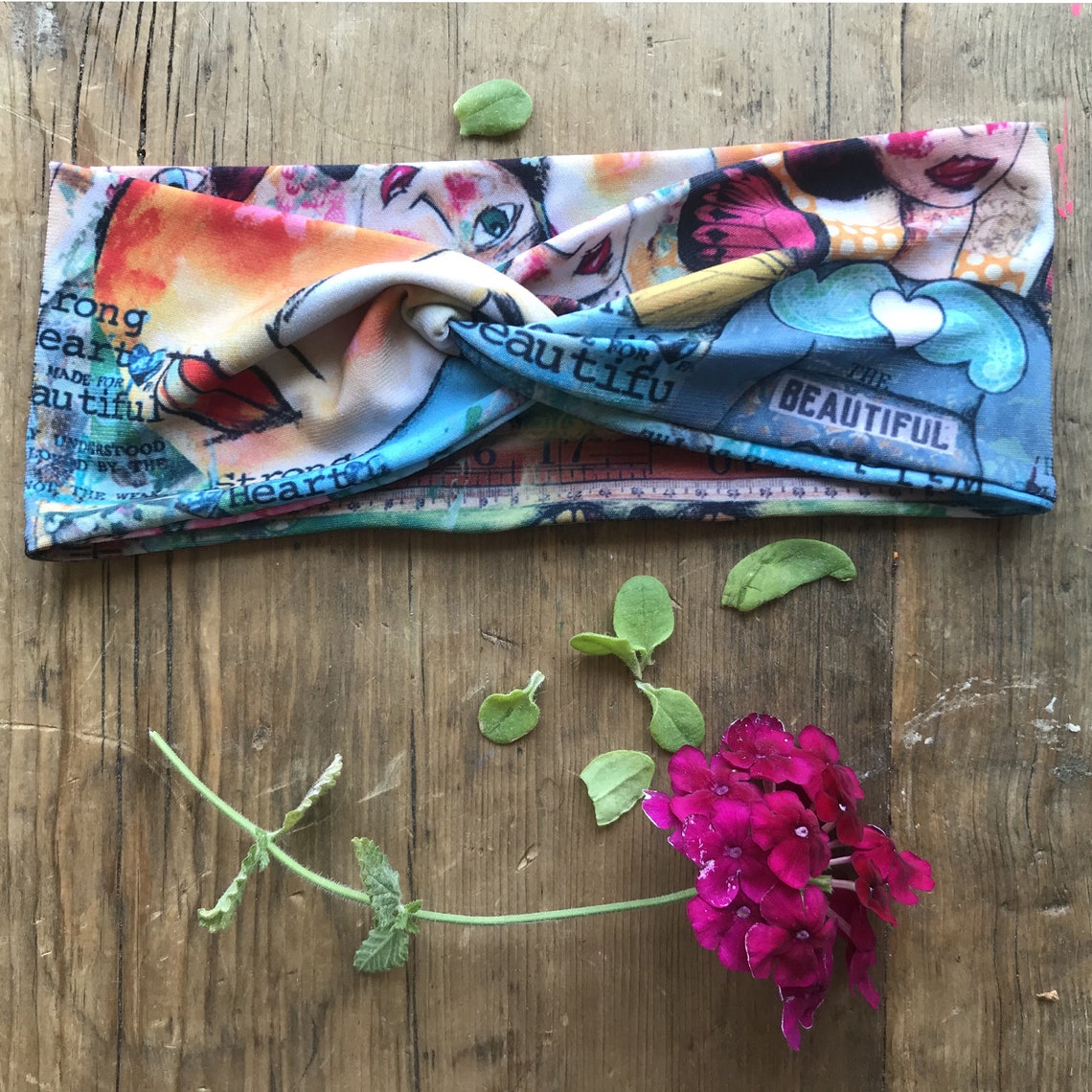 Funky Headband Blue Hair Accessories.yoga Headband Headbands - Etsy Canada